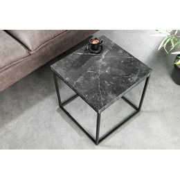 Riess Ambiente Moderner Beistelltisch ARCHITECTURE 45cm graphit Metallgestell Riess-Ambiente quadratisch