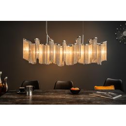 Riess Ambiente Extravagante H&auml;ngeleuchte ROYAL 120cm silber H&auml;ngelampe Riess-Ambiente Modern & Design