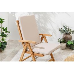 Riess Ambiente Outdoor Sitzkissen COMFORT LINE 50x122cm beige f&uuml;r Hochlehner-Stuhl Polsterauflage Riess-Ambiente rechteckig Modern & Design