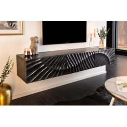 Riess Ambiente Massives TV-Board SCORPION 160cm schwarz Mangoholz h&auml;ngend Lowboard Riess-Ambiente Modern & Design