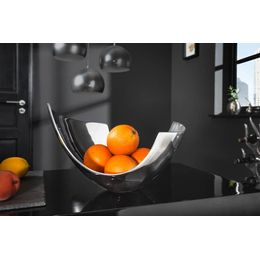 Riess Ambiente Moderne Schale ABSTRACT 35cm Aluminium poliert Dekoration Riess-Ambiente