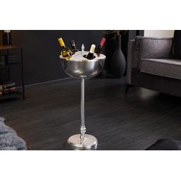Riess Ambiente Dekorativer Weink&uuml;hler VINO 80cm silber handmade Metall Flaschenk&uuml;hler Sektk&uuml;hler Riess-Ambiente Modern & Design