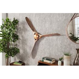 Riess Ambiente Authentische Wanddekoration SCREW III 97cm kupfer geflammt Flugzeug Propeller Riess-Ambiente Modern & Design