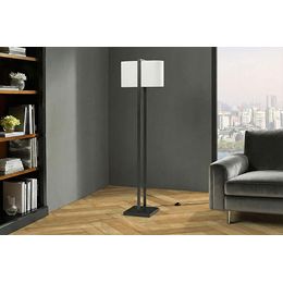 Riess Ambiente Minimalistische Stehlampe COLLEEN 160cm wei&szlig; schwarz Stoffschirm mit Metallfu&szlig; Riess-Ambiente Modern & Design