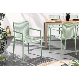 Riess Ambiente In- und Outdoor Stuhl STUDIO ITALIA salbei stapelbar wetterfest Gartenstuhl Riess-Ambiente Urban