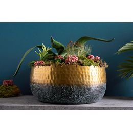 Riess Ambiente Handgearbeitete Deko Schale ORIENT 31cm gold mit Patina im Classic Hammerschlag Design Riess-Ambiente Modern & Design