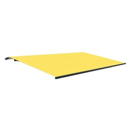 Markise 2,50m breit, Basic, Anthrazitgrau Metallic, 2500 x 1500 mm, Gelb Acryl Kurbel Links, individuell konfigurieren
