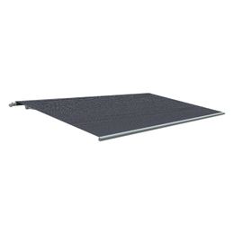 Markise 2,50 m breit Anthrazit, Basic, Wei&szlig;aluminium RAL 9006, 2500 x 1500 mm, Kurbel links ohne Volant, individuell konfigurieren