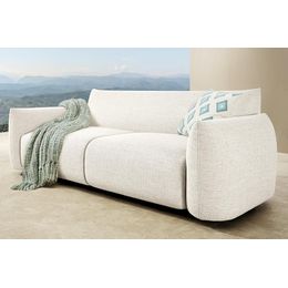 Riess Ambiente In- und Outdoor Sofa SEAHAWK 205cm creme Aluminium Olefin wetterfest 2-Sitzer Couch Riess-Ambiente Modern & Design
