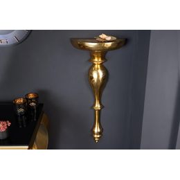 Riess Ambiente Barock Wandkonsole SCALA 80cm gold Metall Wandregal handmade Wanddekoration Riess-Ambiente organisch