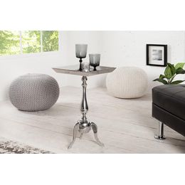 Riess Ambiente Filigraner Beistelltisch TRAYFUL 55cm silber Aluminium Tablett-Tisch Riess-Ambiente Betttisch C-Form quadratisch Modern & Design