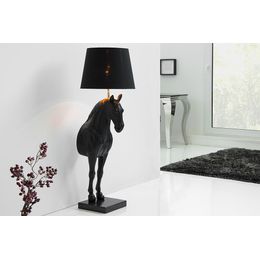 Riess Ambiente Extravagante Stehlampe BLACK BEAUTY 130cm Pferdefigur schwarz Riess-Ambiente Modern & Design
