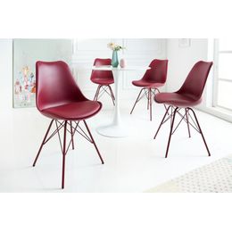 Riess Ambiente Retro Stuhl SCANDINAVIA MEISTERST&Uuml;CK rot Riess-Ambiente Esszimmerstuhl K&uuml;chenstuhl