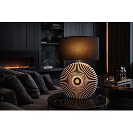 Riess Ambiente Bone Inlay Tischlampe HARMONY NATURE 65cm schwarz wei&szlig; Intarsien Kunsthandwerk Riess-Ambiente