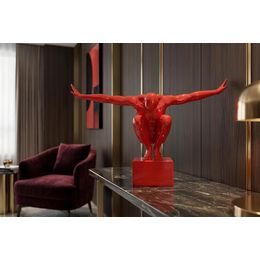 Riess Ambiente Deko-Figur HIGH DIVER 50cm rot handmade Athleten-Skulptur Riess-Ambiente Modern & Design