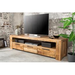 Riess Ambiente Massives TV-Board IRON CRAFT 170cm Mangoholz Lowboard 3 Schubladen Riess-Ambiente Urban