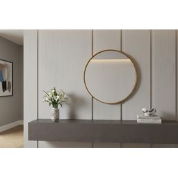 Riess Ambiente Runder Wandspiegel PORTRAIT 75cm gold mit Metallrahmen Riess-Ambiente Modern & Design
