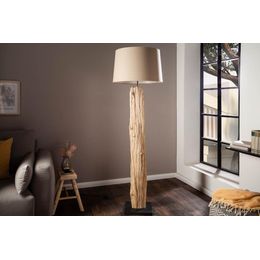 Riess Ambiente Handmade Stehlampe ROUSILIQUE 180cm beige Treibholzlampe Leinenschirm Baumstamm Riess-Ambiente Modern & Design