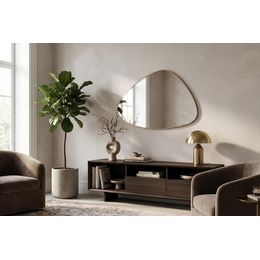 Riess Ambiente Moderner Wandspiegel NOEMI 85cm gold variabel aufh&auml;ngbar Riess-Ambiente organisch