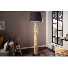 Riess Ambiente Handmade Stehlampe ROUSILIQUE 180cm schwarz Treibholzlampe Leinenschirm Baumstamm Riess-Ambiente Modern & Design