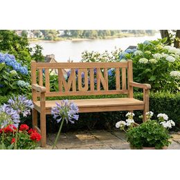 Riess Ambiente Massive Gartenbank EMPIRE TEAK Moin 120cm natur Teakholz Riess-Ambiente