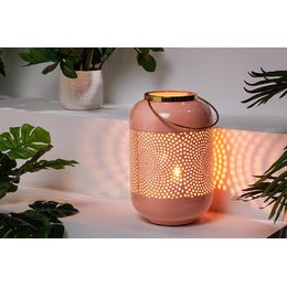 Riess Ambiente Deko Windlicht CANDLELIGHT 30cm pastell-rosa Metall handmade Laterne Riess-Ambiente Modern & Design