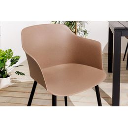 Riess Ambiente Nachhaltiger Design Stuhl UPCYCLING ME braun 70% Kaffeefaser Indoor Outdoor Riess-Ambiente Esszimmerstuhl K&uuml;chenstuhl