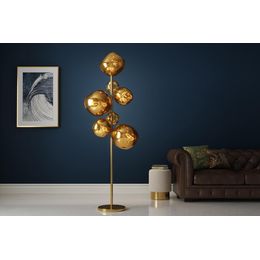Riess Ambiente Design Stehlampe LIQUID DIAMOND 170cm gold Glas Stahl sieben Schirme Kugelleuchte Riess-Ambiente Modern & Design