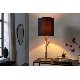 Riess Ambiente Tischlampe JEWELRY 75cm schwarz gold natur Eisenholz Massivholz Riess-Ambiente