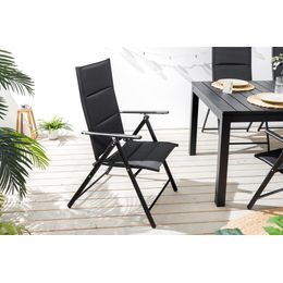 Riess Ambiente Outdoor Gartenstuhl COMFORT LINE anthrazit zusammenklappbar wetterfest Hochlehner Riess-Ambiente Modern & Design
