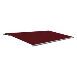 Markise 250 breit, Basic, Weinrot / Wei&szlig;aluminium RAL 9006, 2500 x 1500 mm, Kurbel Links ohne Volant, individuell konfigurieren