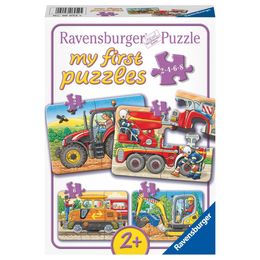 RAVENSBURGER VERLAG Bei der Arbeit. My first Puzzles. 4 Motive
