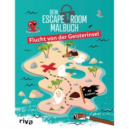 Riva Verlag Dein Escape-Room-Malbuch - Flucht von der Geisterinsel