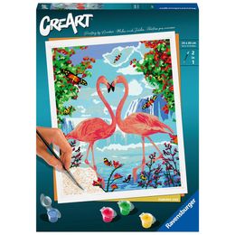 RAVENSBURGER VERLAG Ravensburger Malen nach Zahlen 28991 - Flamingo Love - ab 12 Jahren