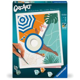 RAVENSBURGER VERLAG CreArt, Malen nach Zahlen Adults Trend - Poolzeit