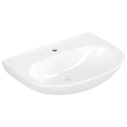 Villeroy & Boch Villeroy und Boch Waschtisch 4A4066R1 65x48cm, oval, Hahnloch ohne &Uuml;berlauf, wei&szlig; C-plus