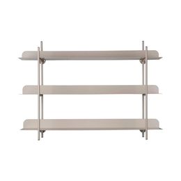 Leitmotiv Dekowandregal, Greige, Metall, Uni, rechteckig, 60x42x16 cm, zum H&auml;ngen, Wohnzimmer, Regale, Wandregale