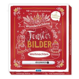 Tr&ouml;tsch Wundersch&ouml;ne Fensterbilder mit Kreidemarker Mappe mit Vorlagen und Kreid...