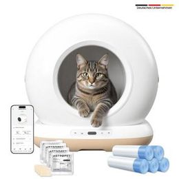 AstroPet Neptune Katzenklo Selbstreinigend mit Matte, APP-Steuerung 72L Selbstreinigende Katzentoilette, UV-Sterilisation, Mehrfacher Sicherheitsschutz,Gro&szlig;e Fassungsverm&ouml;gen f&uuml;r Mehrere Katzen