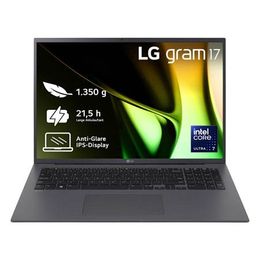 LG gram 17&rdquo; Notebook Windows 11 Home Intel&reg; Core&trade; Ultra 7 32GB RAM 2TB SSD 17Z90S-G.AD7CG Grau