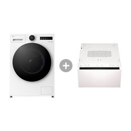 Waschmaschine Wei&szlig; (EEK A55%*, 9 kg, 1.350 U./Min.) F4WX9092 + Unterbausockel mit Schublade I PEDX24GW F4WX9092.PEDX001