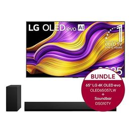 Schwarz LG 65&Prime; OLED evo AI G4 4K Smart TV + 3.1 Kanal TV Soundbar DSG10TY mit Dolby Atmos OLED65G57LW.DSG10TY
