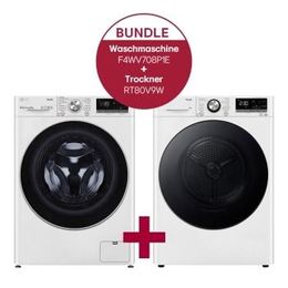 LG Waschmaschine (8 kg, 1.400 U./Min.) und Trockner (8 kg) im Set F4WV708P1E.RT80V9W F4WV708P1E.RT80V9W