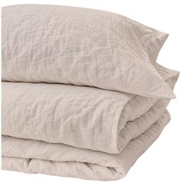 Bettw&auml;sche Leinen, Beige, Textil, Uni, 135x200 cm, Oeko-Tex&reg; Standard 100, pflegeleicht, atmungsaktiv, hautfreundlich, schadstoffgepr&uuml;ft, weiche und anschmiegsame Oberfl&auml;che, Schlaftextilien, Bettw&auml;sche, Bettw&auml;sche