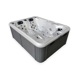 TroniTechnik&reg; Outdoor Whirlpool, 2 Personen, aus Sanit&auml;racryl, winterfest isoliert, Joyonway Spa inkl. Thermoabdeckung