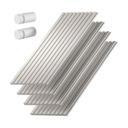 VICCO Akustikpaneel, Wei&szlig;, Holzwerkstoff, Rechteckig, 40x120x1.8 cm, Tapeten & Wandverkleidungen, Akustikpaneele
