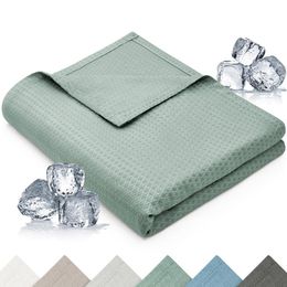 Blumtal K&uuml;hldecke, Gr&uuml;n, Textil, 200x230 cm, Wohntextilien, Decken, Kuscheldecken