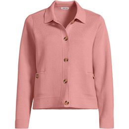LANDS' END Kurzer Baumwoll-Blazer f&uuml;r Damen, Damen, size: regular, Rot, Baumwolle, by Lands' End