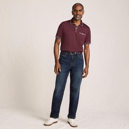 LANDS' END Stretch-Denim Jeans mit Komfortbund und Flanellfutter f&uuml;r Herren, Classic Fit, Herren, size: regular, Blau, Baumwoll-Mischung, by Lands' End