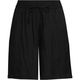 LANDS' END Schlupfshorts Ready to Go mit B&auml;ndchenzug f&uuml;r Damen, Damen, size: regular, Schwarz, Nylon/Viskose, by Lands' End